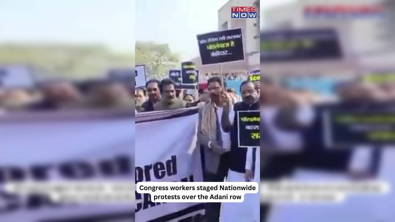 Congress Stages Nationwide Protests Over Adani Row, Demands Probe ...