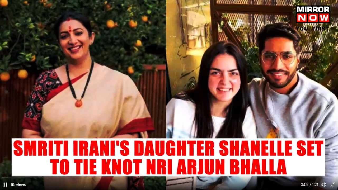 Smriti Irani's daughter Shanelle to marry Arjun Bhalla today; all you ...