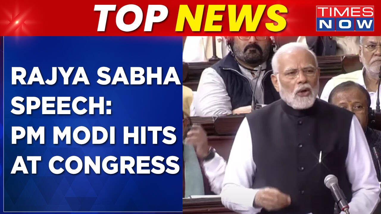 Parliament Speech | PM Modi Slammed Congress In The Rajya Sabha Amid ...