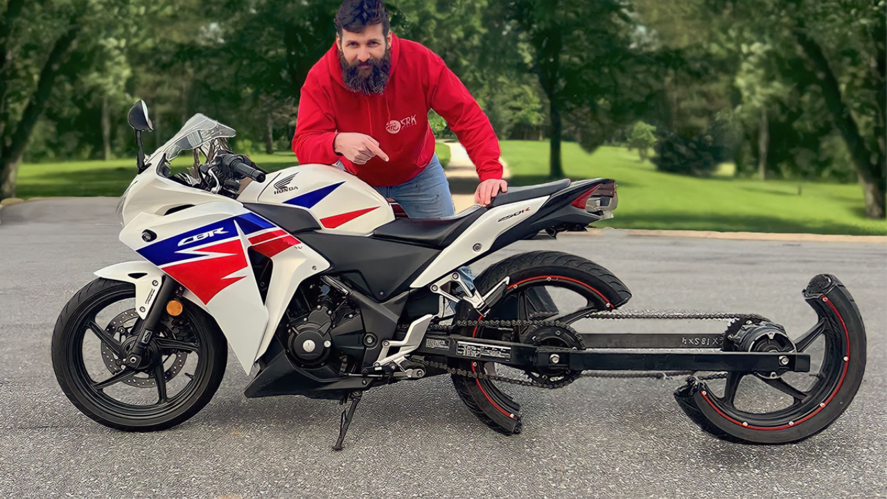 [World’s First] Honda CBR 250R with split-rear wheel is ‘Jugaad ...