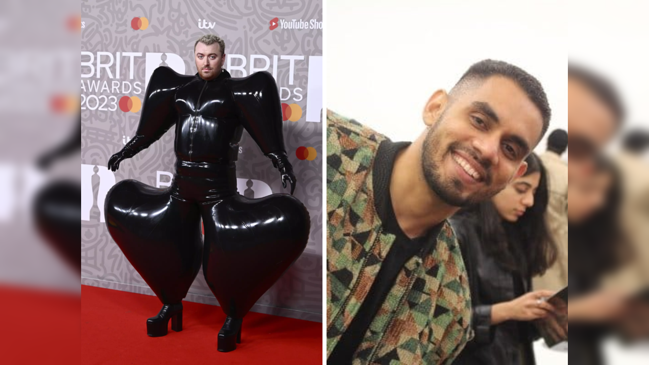 Singer Sam Smith's viral inflatable latex outfit at Brit Awards was ...