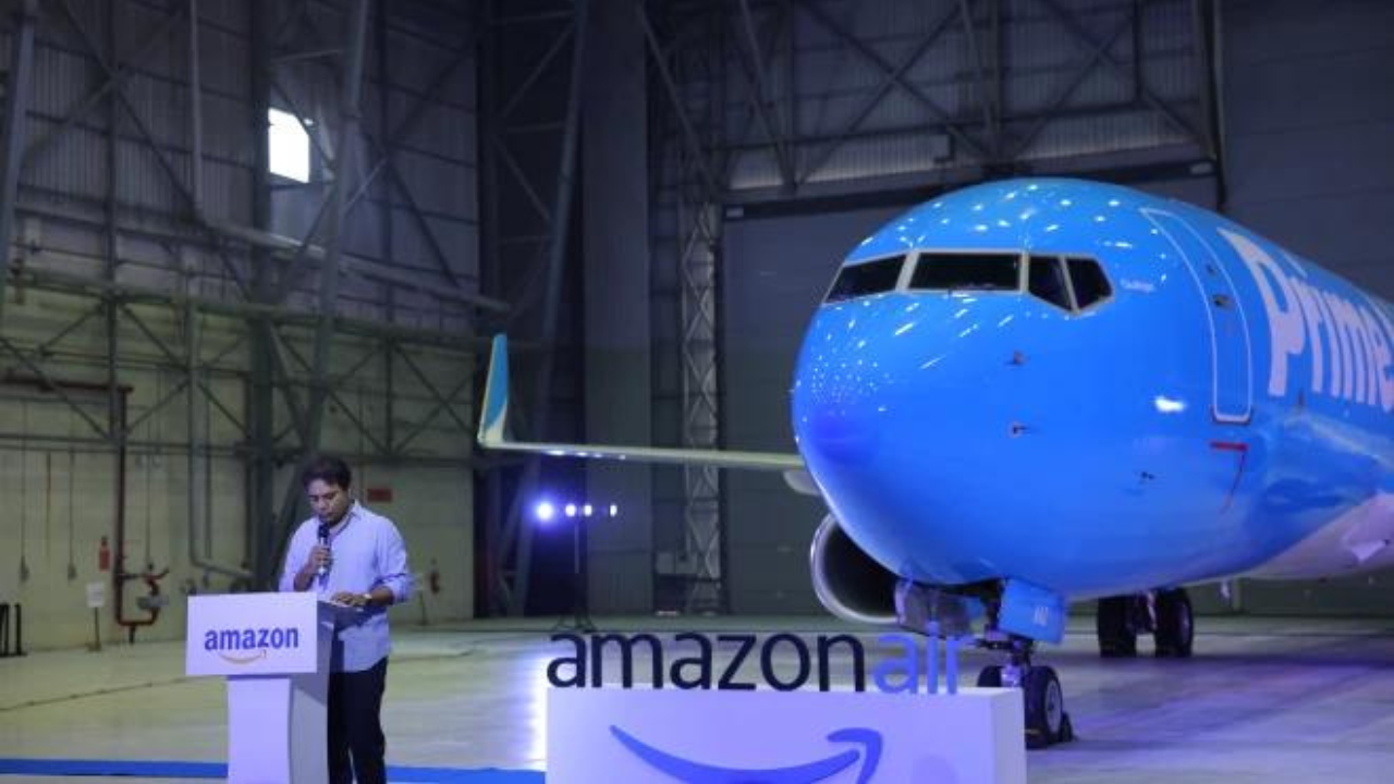 Spot the blue Amazon plane flying across Indian skies as Amazon Air ...
