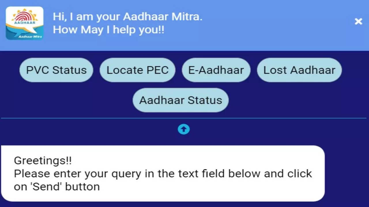 Aadhaar Mitra Uidai Chatbot Launched To Help You File Complaint Track