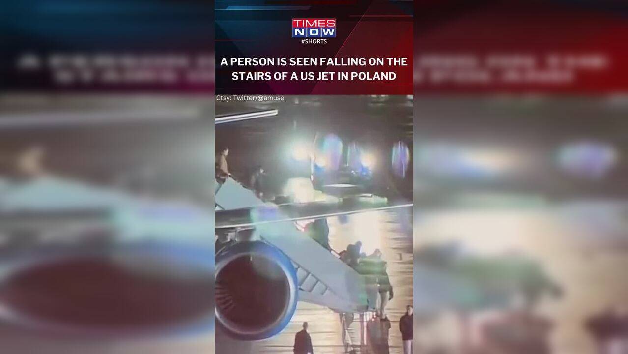 A Video Went Viral Of A Man Tumbling Down From Stairs From US President ...