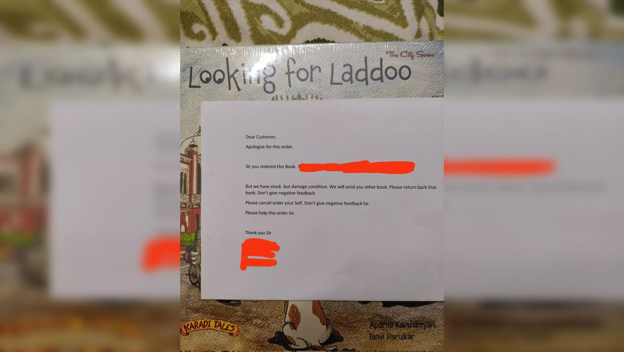 Man receives wrong book from Amazon with an apology from seller ...