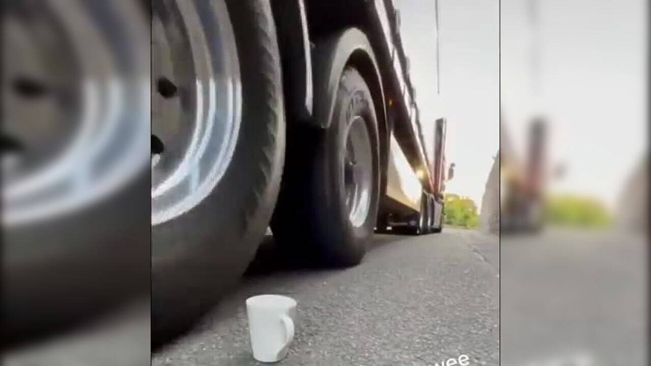 Viral video: Driver uses truck to dip tea bag with stunning precision ...