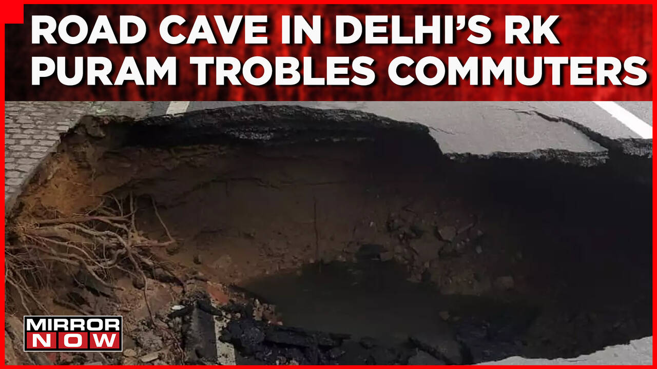 Civic Apathy In National Capital | Road Caves At Delhi's RK Puram ...