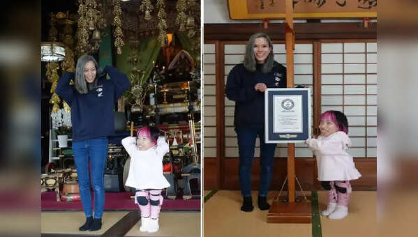 Twin sisters with staggering 2ft, 5.5in height difference enter ...