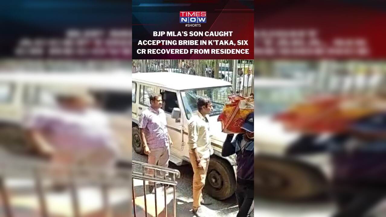 Bribegate Hits Bjp In Ktaka Mlas Son Caught Taking Bribe