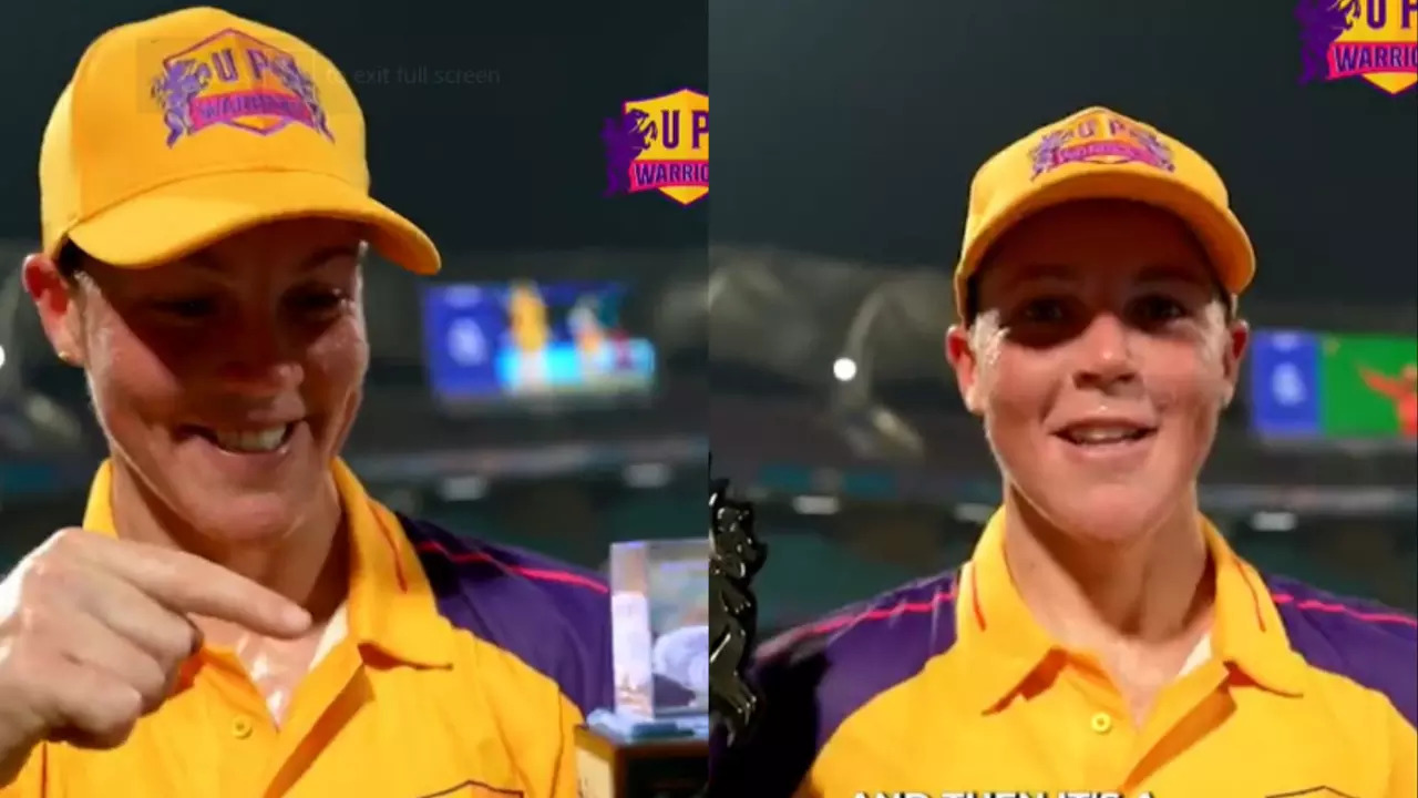 It just needs to be...: Grace Harris' HILARIOUS gesture with POTM ...