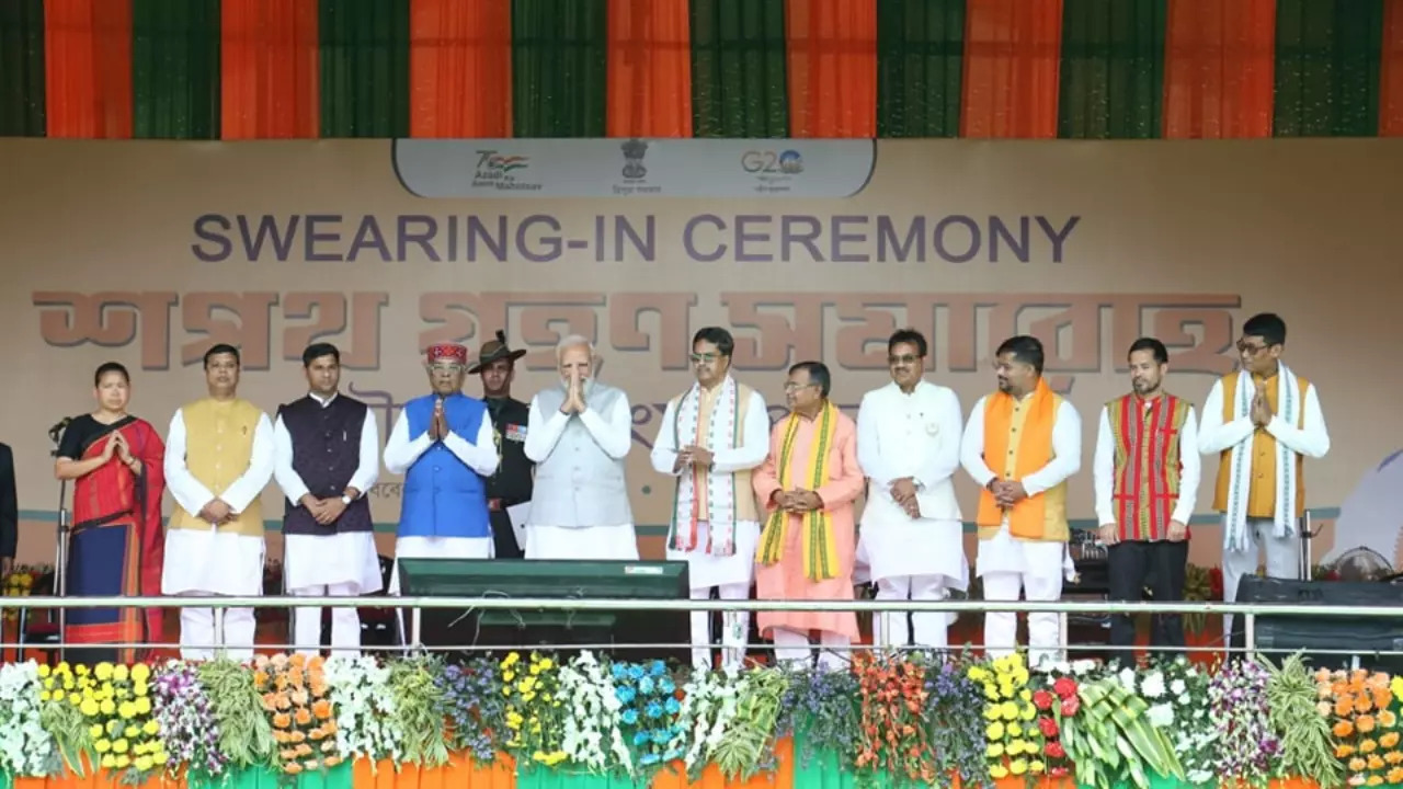 Tripura: With PM Modi, HM Amit Shah in attendance, Manik Saha, 8 ...