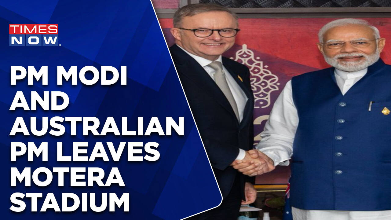 PM Modi And Australian PM Anthony Albanese Leave Narendra Modi Stadium | Times Now | India News ...