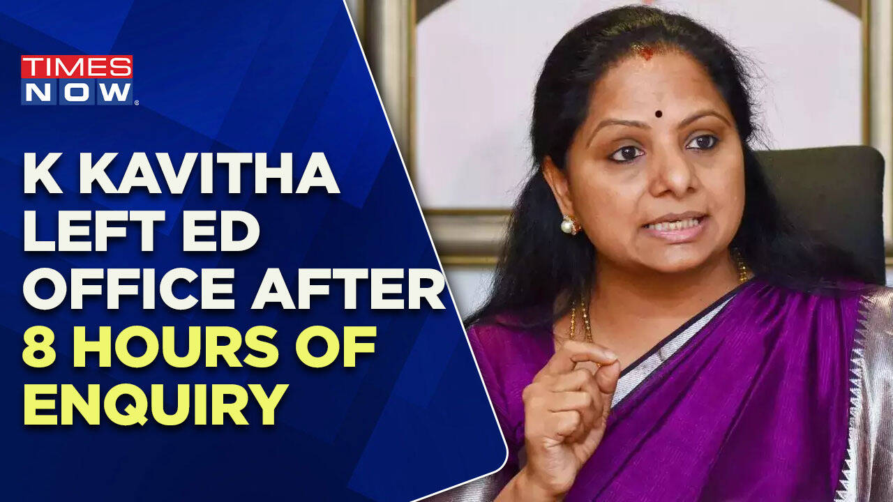 K Kavitha Left ED Office After 8 Hours Enquiry; Summoned Again | ED To Examine Her Statement ...