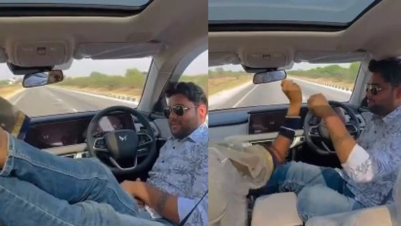 Viral! Man leaves car's steering wheel to make Instagram reel in ...
