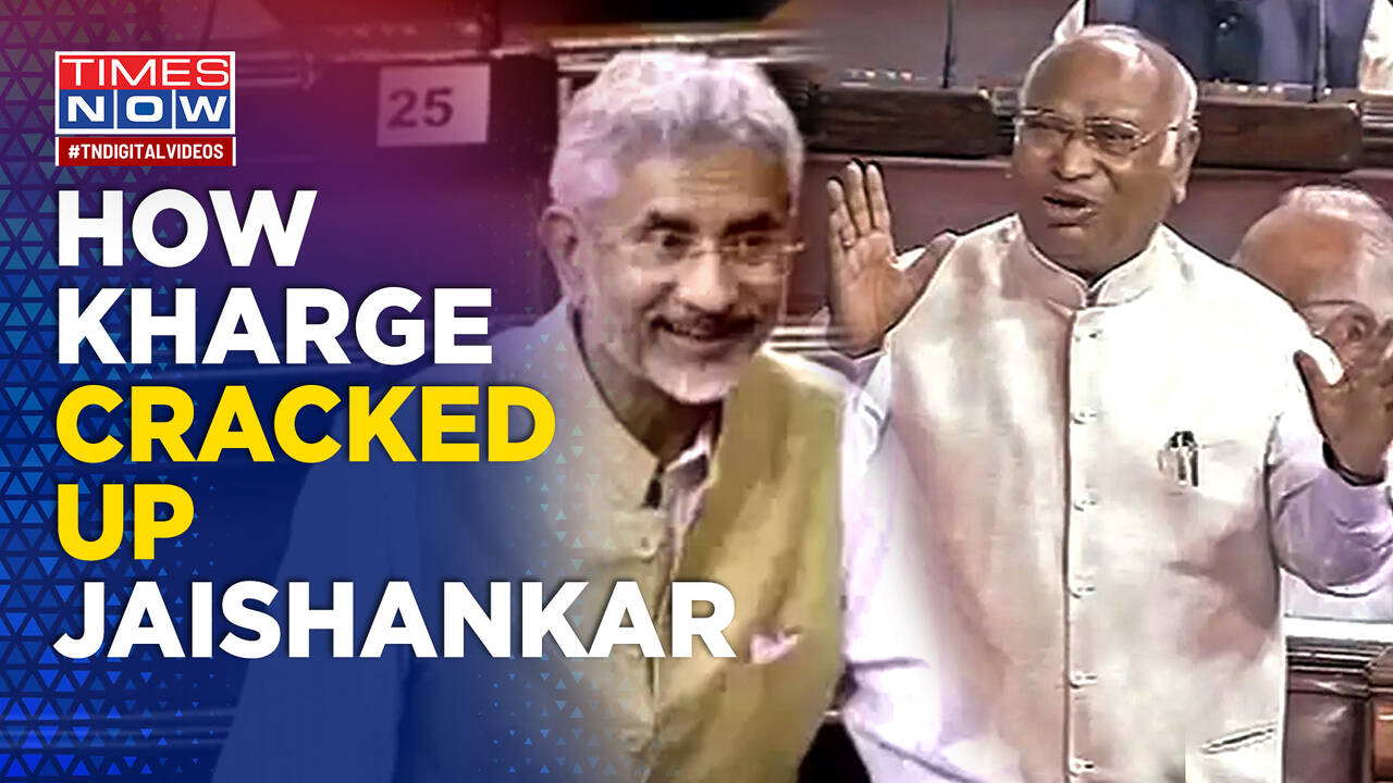 Jaishankar Can't Help Laughing In Parliament As Congress' Mallikarjun ...