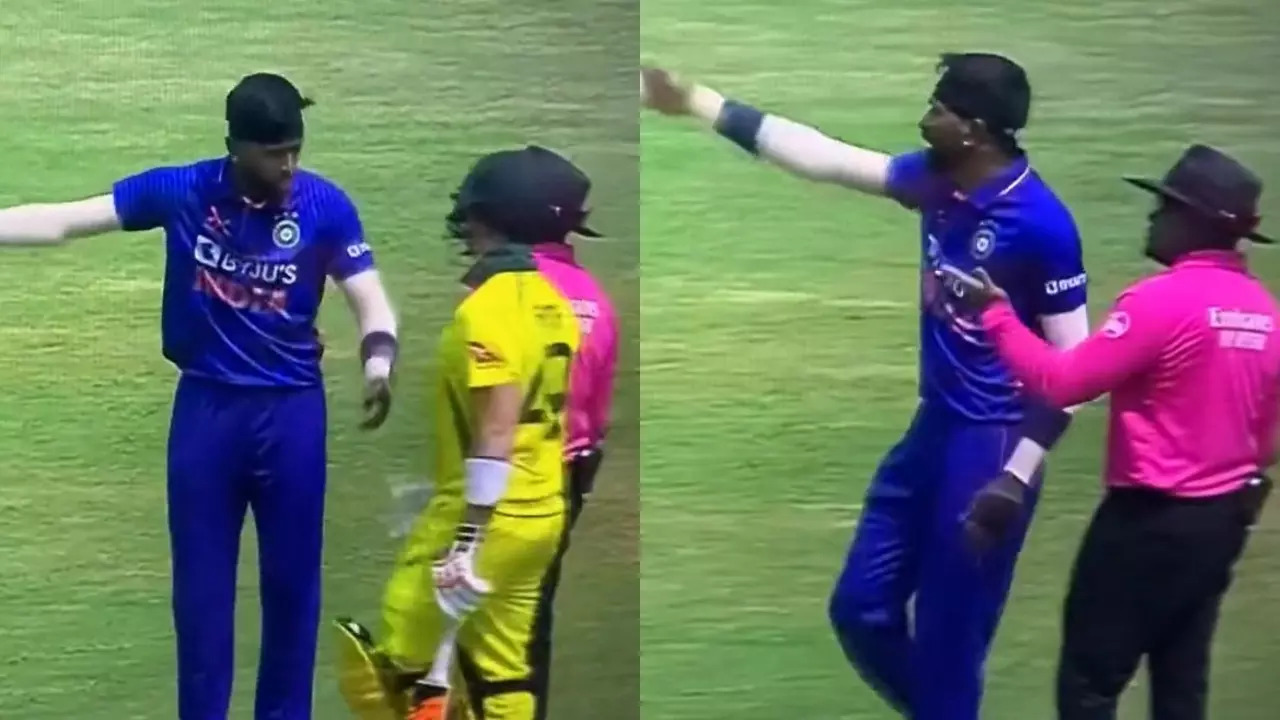 Ind v Aus: Hardik Pandya has heated altercation with umpire after ...