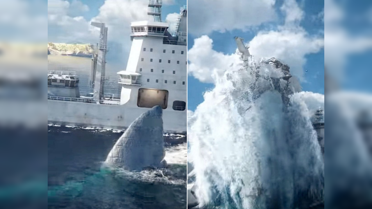 How would a megalodon attack on a ship look like in today's world ...