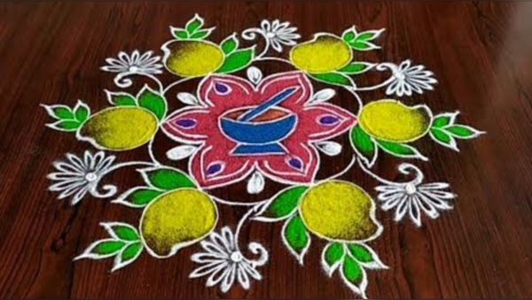 Gudi Padwa rangoli, Ugadi rangoli: Simple and easy rangoli designs ...