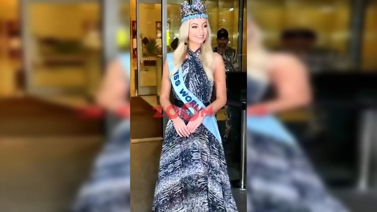 Miss World 2022 - Karolina Bielawska ARRIVES at Mumbai airport in style