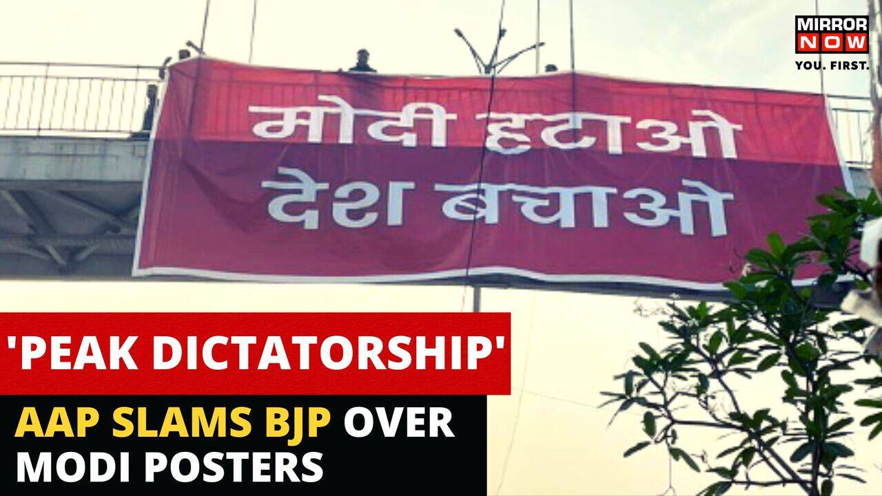 Peak Dictatorship Aap Slams Bjp After 100 Firs Filed Over Modi