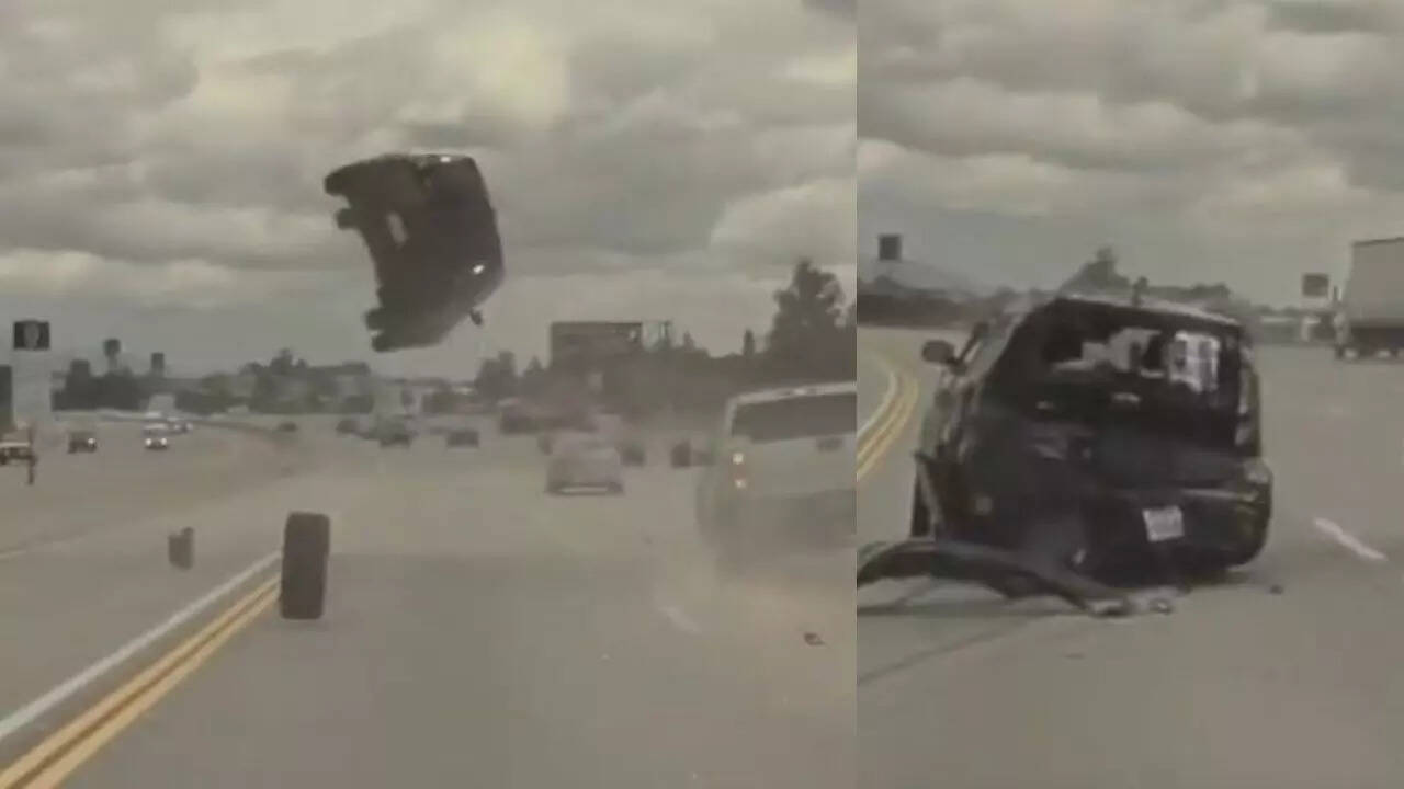 Viral video: Horrifying car crash on US highway clip earns over 8 ...