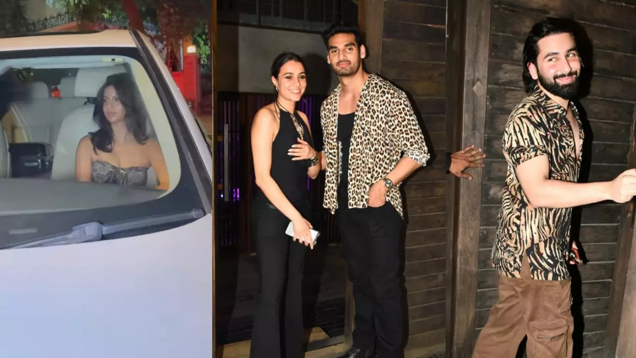 Suhana Khan, Aryan, Khushi Kapoor, others redefine glam at Ahan Shetty's GF Tania Shroff's ...