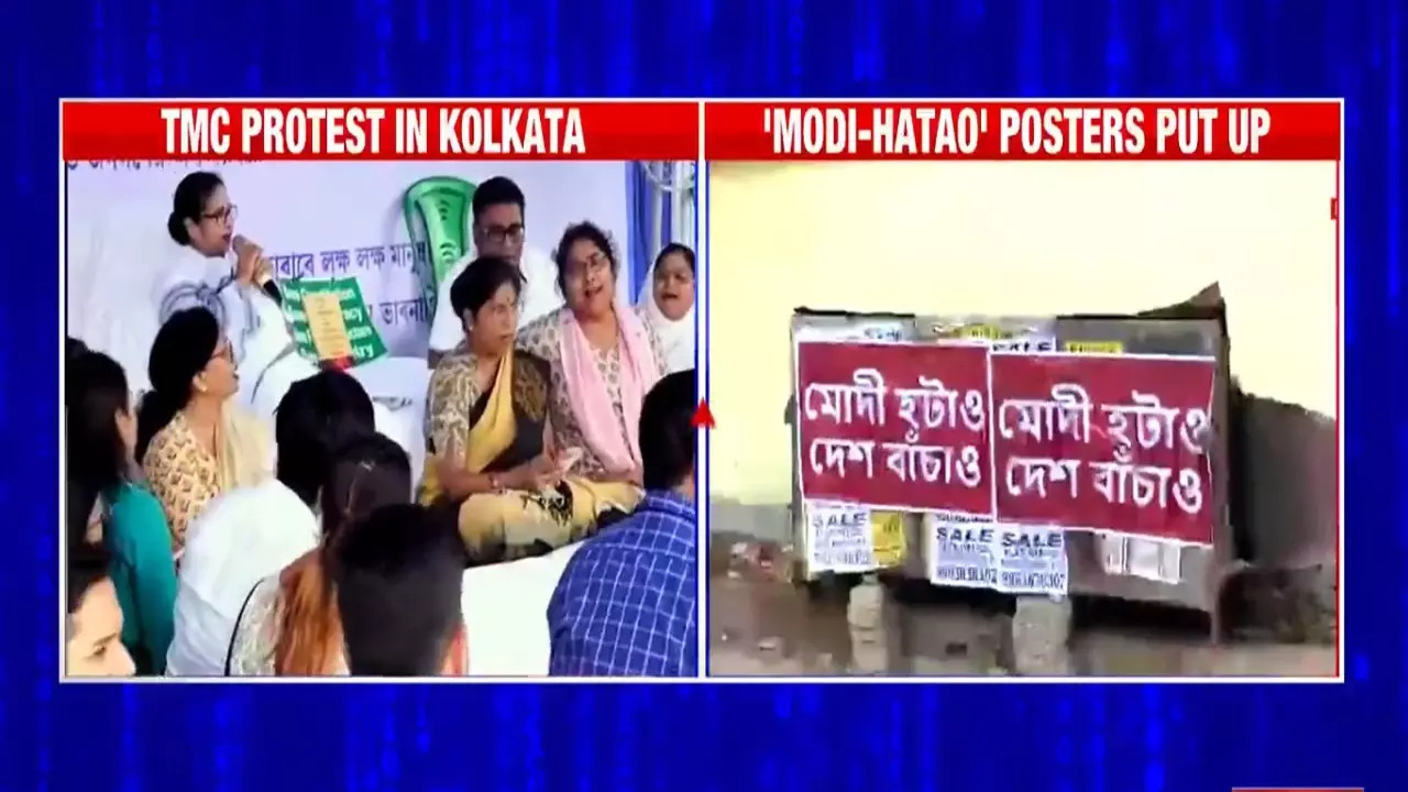 Video | After Delhi, "Modi Hatao, Desh Bachao" Posters Surface In Kolkata Now | Kolkata News ...