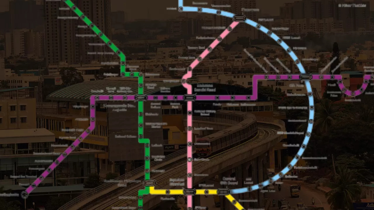Namma Metro Map 2025: This Schematic Representation of Future Bangalore ...