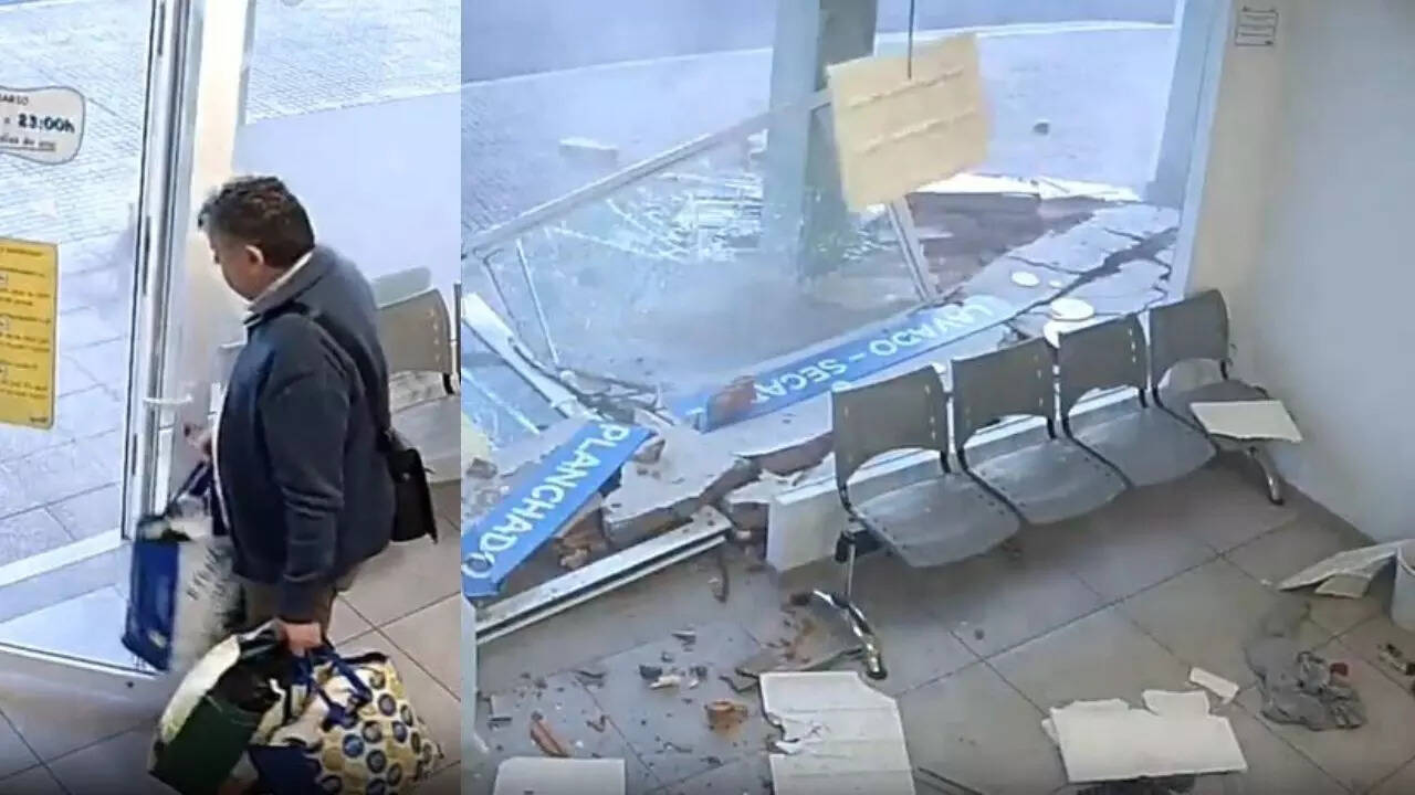 Viral Explosion Video | Man's Narrow Escape From Washing Machine Blast ...