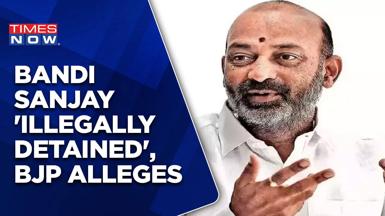 Telangana BJP Chief Bandi Sanjay Picked Up From Residence| BJP Links Arrest To SSC Paper Leak ...