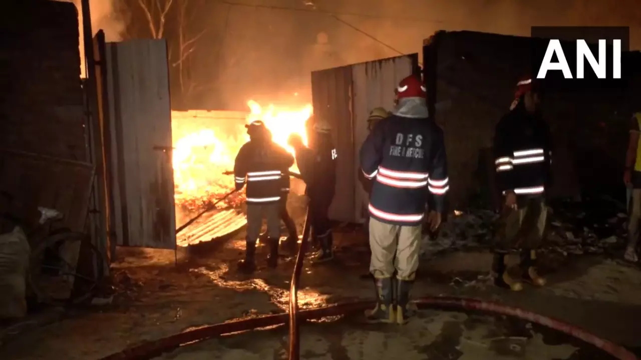 Video | Delhi: Fire Breaks Out in Godown of Lumber Store in Sonia ...