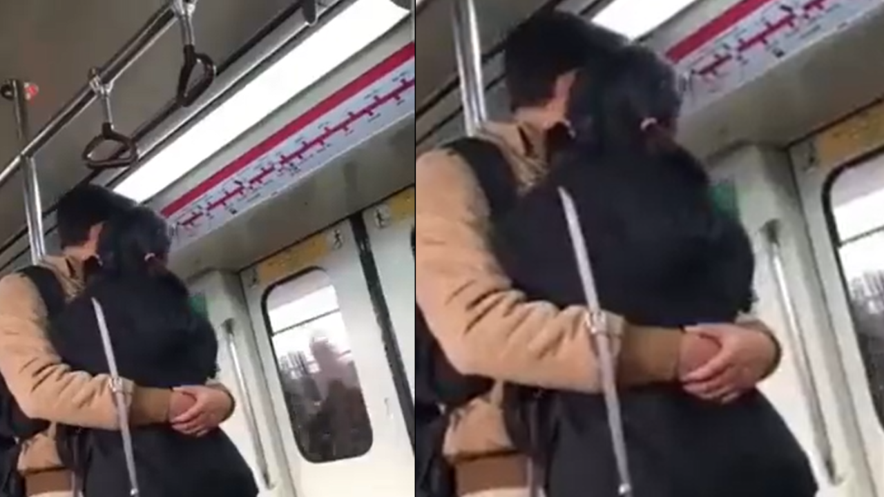 Delhi Metro Couple Kissing | Couple Kisses On Delhi Metro In Viral Video, Netizens Say 'Chill ...