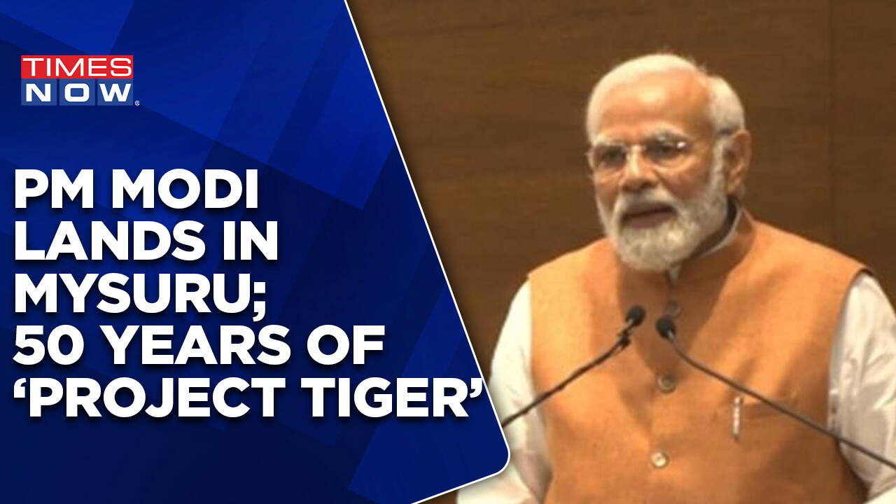 PM Modi Lands In Mysuru To Commemorate 50 Years Of 'Project Tiger ...