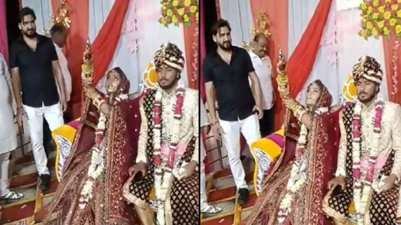 UP's 'Revolver Rani': Groom Startled As Bride Fires With Pistol On Wedding Stage | Video | India ...