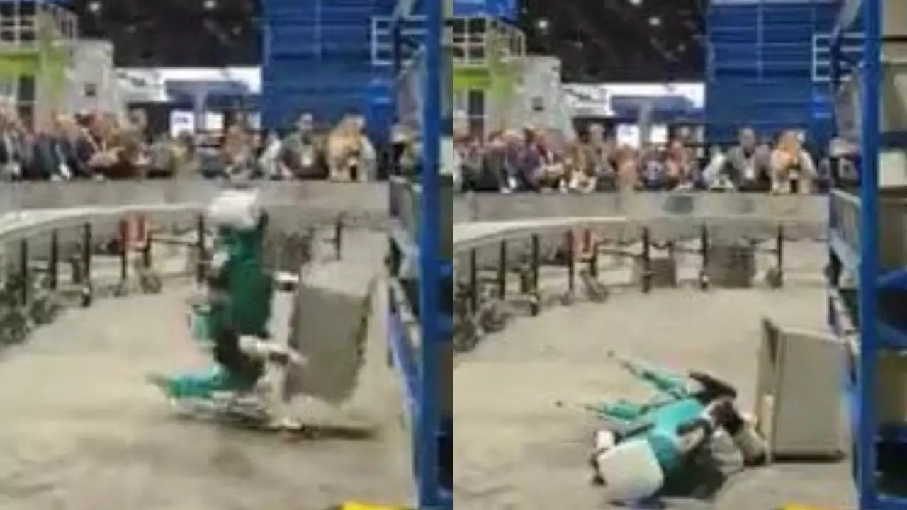 Robot Collapses After Day's Tiring Work In Shocking Viral Video | Times Now