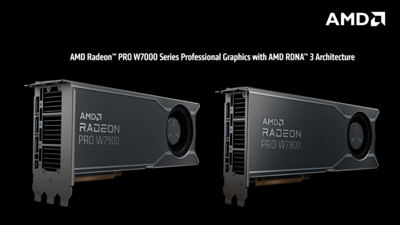 AMD Radeon PRO W7000 series professional workstation graphic cards with ...