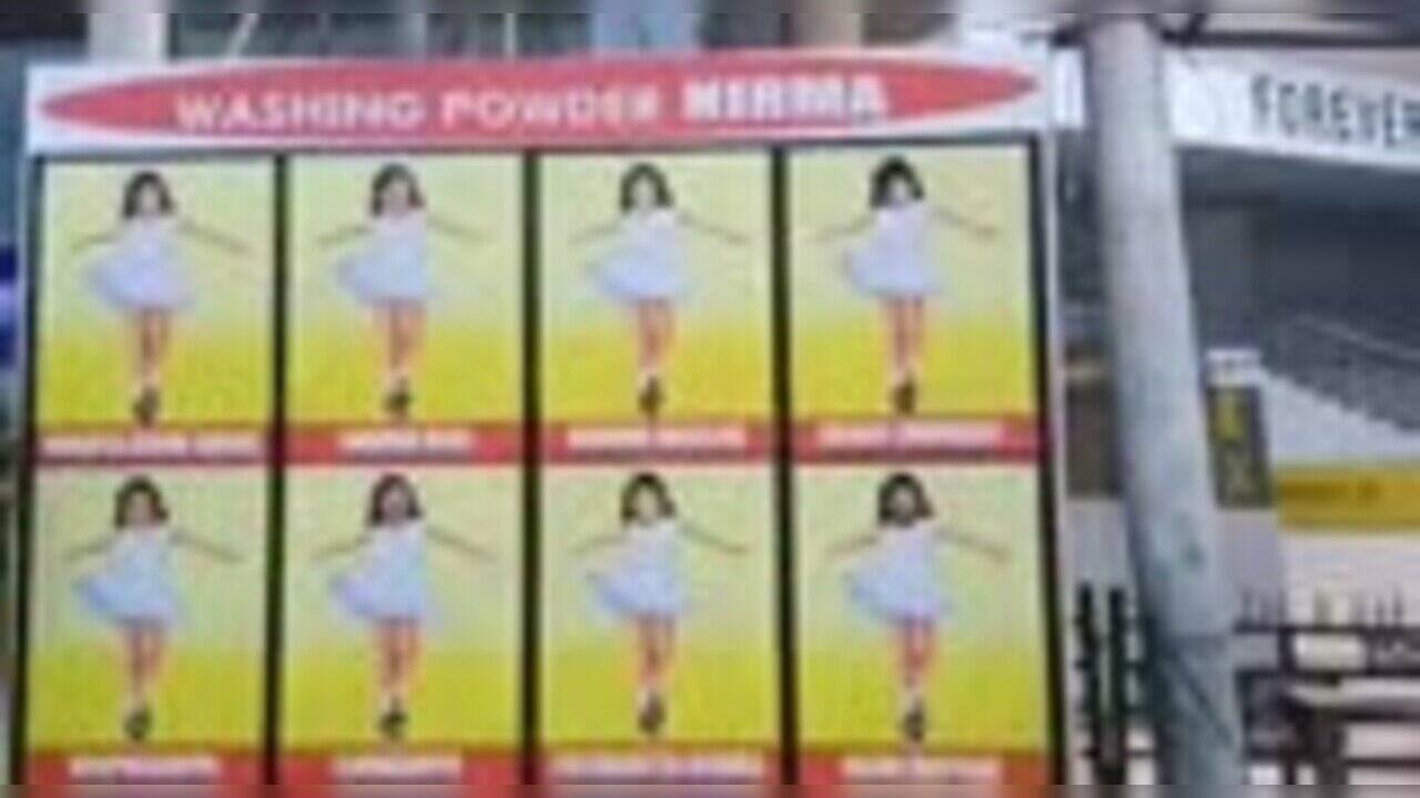 On Day of PM Modi's Visit To Assam, Posters Of 'Nirma Washing Powder ...