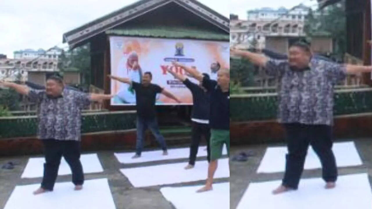 Nagaland Minister Temjen Imna Strikes Yoga Pose, Netizens compliments ...