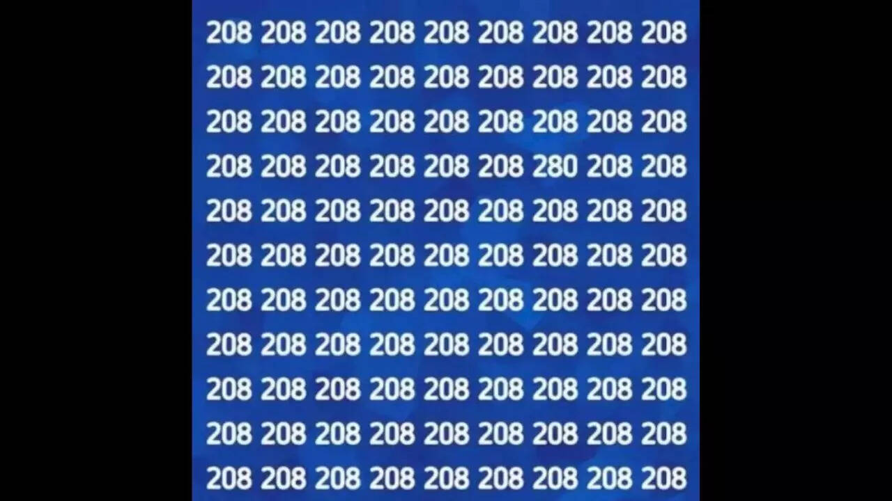 Optical Illusion: Spot 280 in the image in 10 seconds and measure your ...