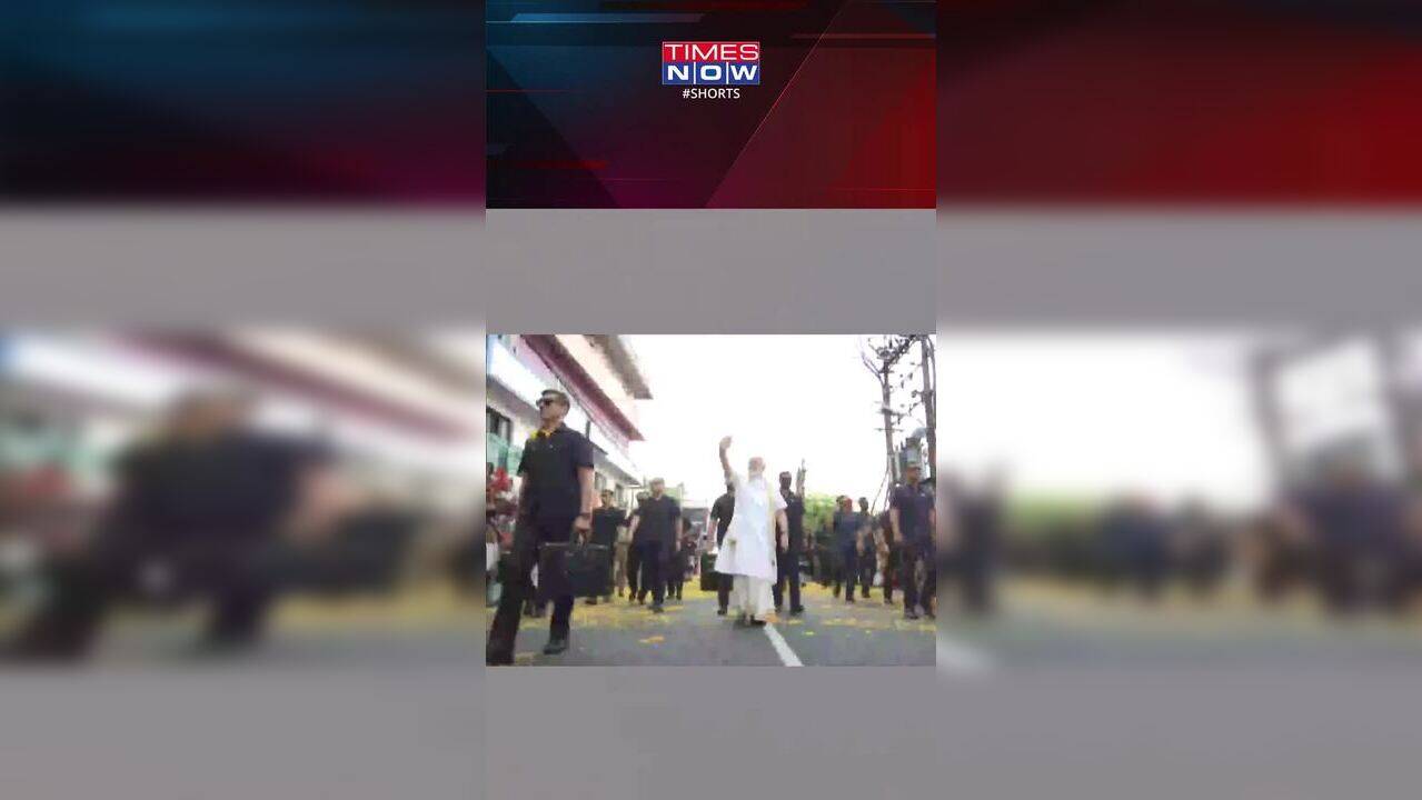 Days After Threat Letter PM Modi Walks On Foot Ahead Of Convoy During A ...