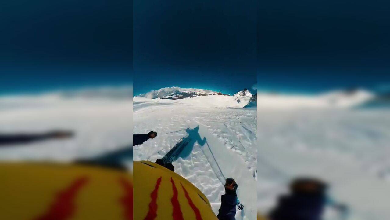 On Camera: Skier Narrowly Escapes Death By Falling 50 Feet Into ...