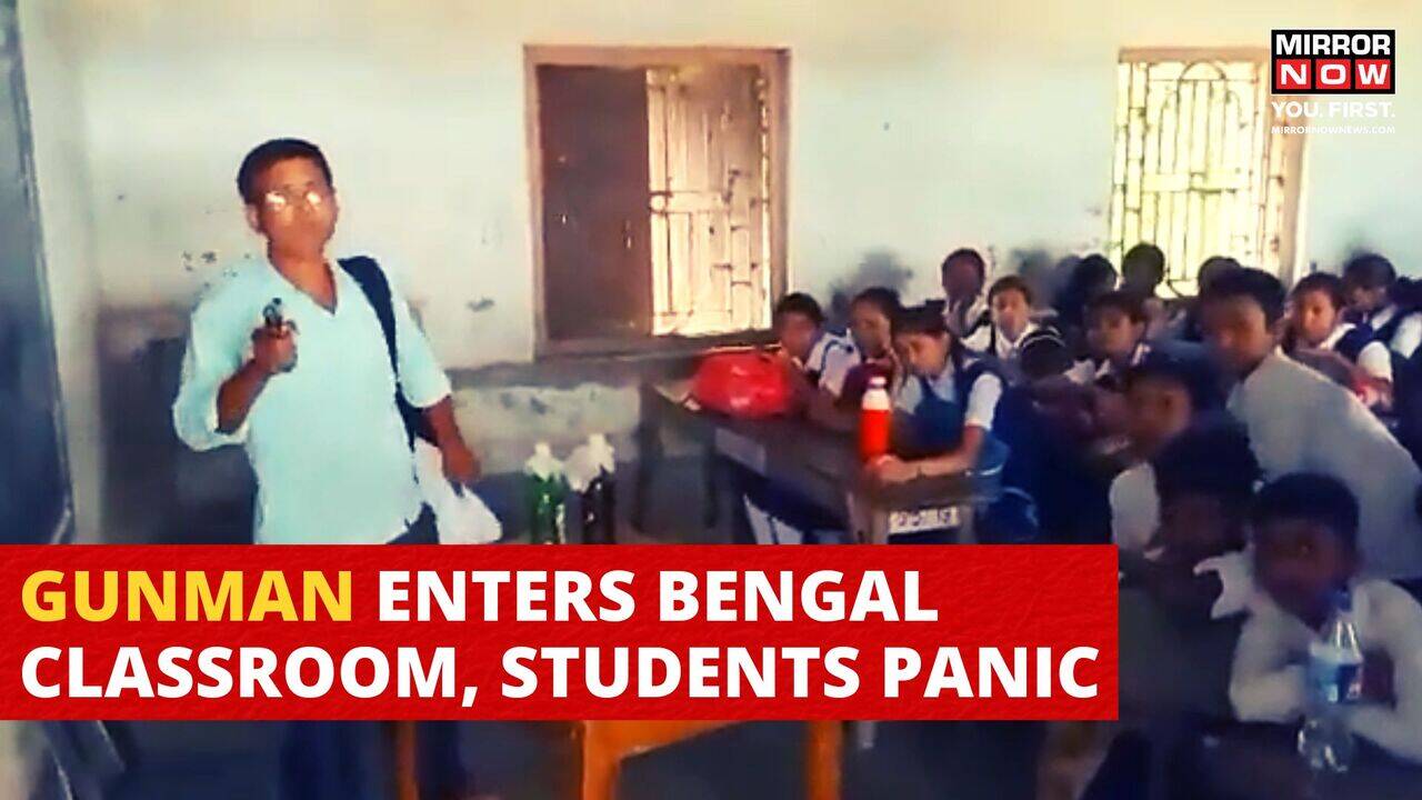 Viral Video: Man With Gun Enters Bengal Classroom, Quickly Tackled ...