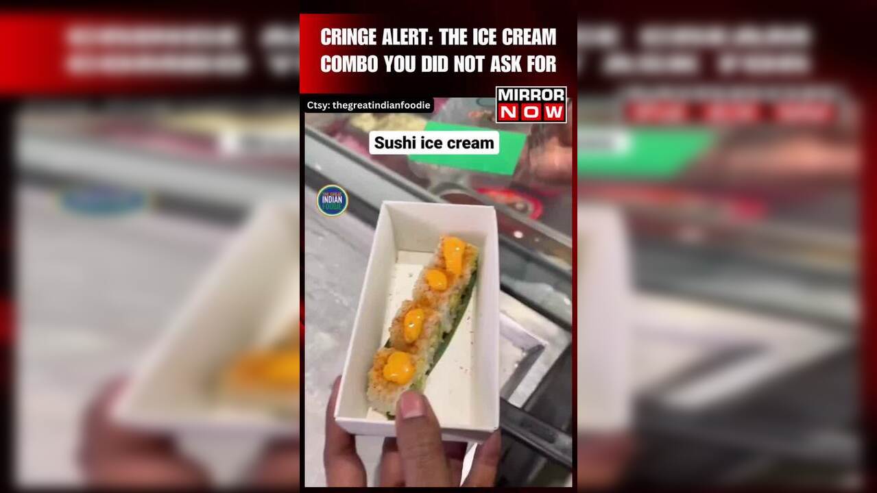 Watch: Viral Video Shows Weird Food Combination Of Sushi Ice Cream ...